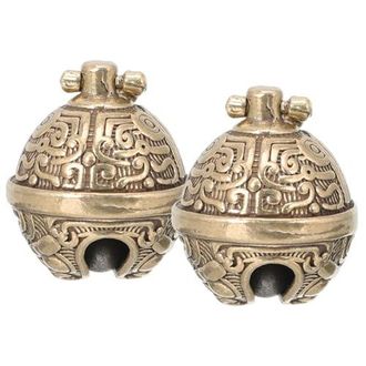 Hemobllo 2pi&egrave;ces Pendentif Cloches M&eacute;tal Vintage Petite Cloche Ornementale Artisanat Suspendues D&eacute;corations De Porte-cl&eacute;s