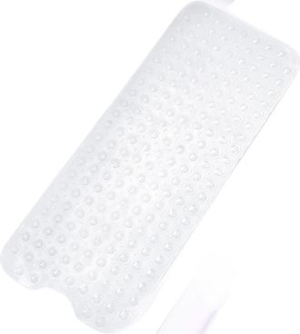 Generic Badewannenmatten for Duschwanne, Extra Lange, rutschfeste 101,6 X 40, cm Gro&szlig;e Badematte Mit Abflussl&ouml;chern Und Saugn&auml;pfen, for Badezimmer(Clear)
