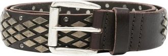 Our Legacy Ceinture Abstract Snake - Homme - Accessoires - Brun - Taille: 80 CM