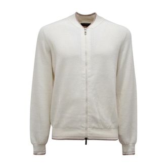 PESERICO Baumwoll-Cardigan mit durchgehendem Rei&szlig;verschluss - - Knitwear - Herren - Wei&szlig; - XL