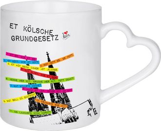 artboxONE Herztasse K&Ouml;LSCHE GRUNDGESETZ von KoenigReich - Herztasse St&auml;dte/K&ouml;ln