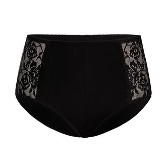 Teyli Slip Damen Baumwolle zum Kaschieren von Unvollkommenheiten - Bikinis & Taillenslips für Damen - Slips Cotton Women - Slip Baumwolle Schwarz S