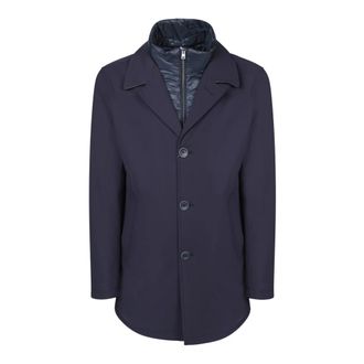 Herno Doppellagige Jacke mit hohem Kragen - - Jackets - Herren - Blau - XL