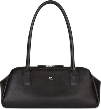 Courr&egrave;ges Femme, Sacs, Noir, Taille: ONE Size Strip Leather Bag