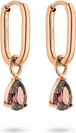 s.Oliver Ohrring - Elegante Creolen aus poliertem Edelstahl - ros&eacute;gold - wasserfest & hautfreundlich