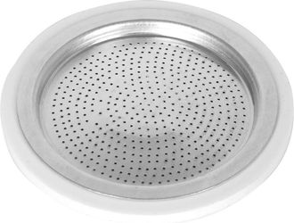 Bialetti Ricambi, Includes 1 Gasket and 1 Plate, Compatible with Moka express 6 cups, Moka Induction, Orzo Express and Brikka, Silber