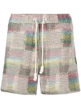 Palm Angels Shorts mit Jacquardmuster - Gr&uuml;n