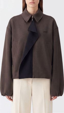 Loewe Kurze Hemdjacke aus Wollmischung mit Rei&szlig;verschluss