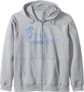 Trendy Apparel Grow Love Cherub Watering Can Hearts Kapuzenjacke