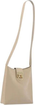 Ferragamo Sac port&eacute; &eacute;paule Pre-owned - Femme - Pre-owned - Beige - Taille: ONE Size