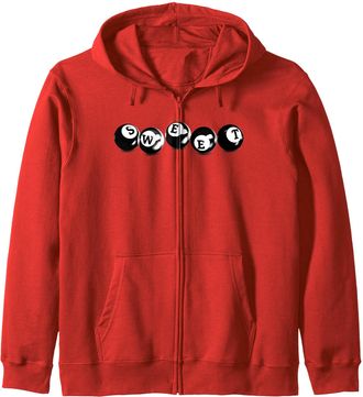 Trendy Apparel Sweet Billiards 8 Balls Pool Typography Kapuzenjacke