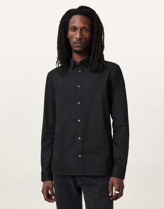 AllSaints Hawthorne - Chemise &agrave; manches longues - Noir