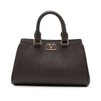 Valentino Garavani VLogo Signature Henkeltasche - - Bags - Damen - Braun - ONE SIZE