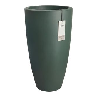 ELHO June Rund High 40 - Blumentopf f&uuml;r Innen und Au&szlig;en - 100% recyceltes Plastik - &Oslash; 39.0 x H 70.1 cm - Gr&uuml;n/Emerald Gr&uuml;n