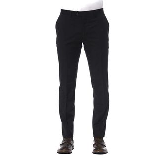 Trussardi Schwarze Woll Elegante Herrenhose - - Trousers - Herren - Schwarzk - XL