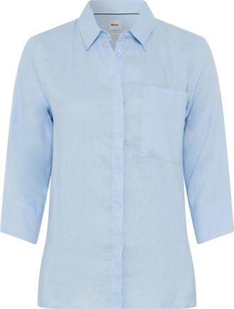 Brax Style Vicki Bluse aus Leinen mit verdeckter Knopfleiste