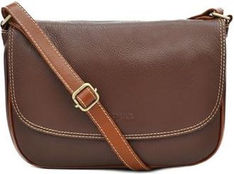 Zerimar | Sac bandouli&egrave;re en cuir v&eacute;ritable pour femme | Sac bandouli&egrave;re en cuir naturel pour femme | Id&eacute;al au quotidien, en voyage ou au travail |Tan | 20 x 