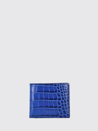 Tom Ford Bifold-Geldb&ouml;rse aus Kalbsleder mit Krokodilpr&auml;gung