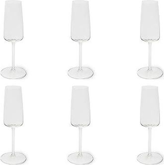 Excelsa Barolo Set mit 6 transparenten Gläsern, mundgeblasenes Glas, Fassungsvermögen 210 ml