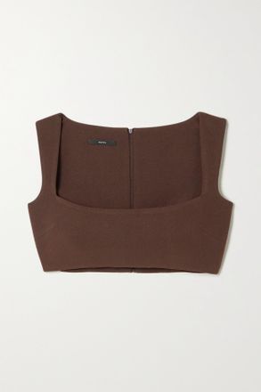 Alex Perry Rae Verkürztes Oberteil Aus Crêpe - Braun