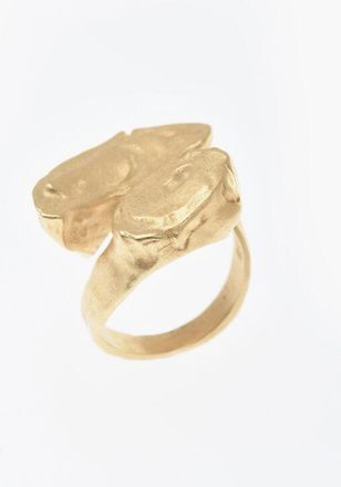 Dsquared2 Gold-Effect Metal Signet Ring size L