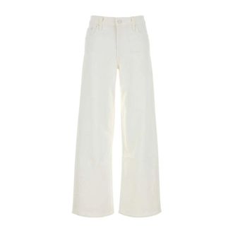 Mother Femme, Jeans, Blanc, Taille: W25 Jean blanc &agrave; jambes larges