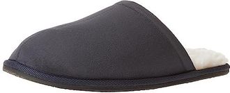 Amazon Essentials Chaussons Douillets Homme, Bleu Marine Micro Suède, 39.5 EU