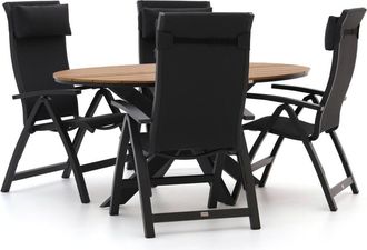 Bellagio la vita attrattiva Bellagio Fermo/Fidenza oval 180 cm Gartenm&ouml;bel-Set 5-teilig verstellbar