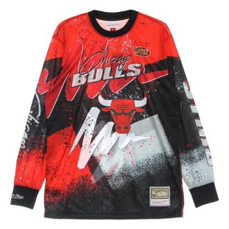 Mitchell & Ness Chicago Bulls Langarm T-Shirt - - Tops - Herren - Mehrfarbig - L
