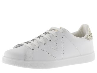 Victoria Low-Top Tennis Leder & Glitter-Ferse & Perforiertes Logo 1125104 f&uuml;r Damen CAVA 37