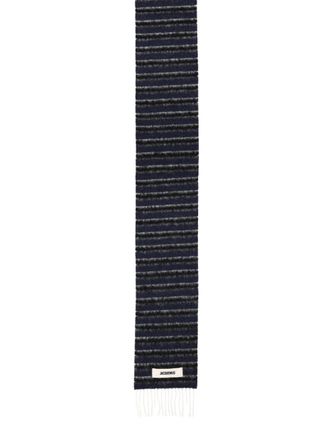 Jacquemus Alpaca Wool Blend Scarf - Blue