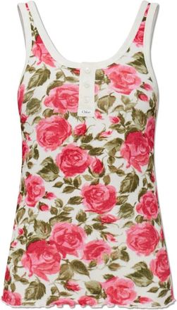Chlo&eacute; Femme, Tops, Rose, Taille: 38 FR Top &agrave; motif floral