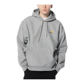Carhartt Work in Progress SweaT-shirt &agrave; capuche American Script - Homme - Sweatshirts et sweats &agrave; capuche - Gris - Taille: S