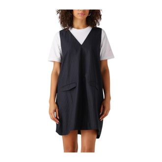 Envii Dunkelblaues Midi-Kleid mit Taschen - - Dresses - Damen - Blau - S