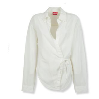 Diesel Femme, Blouses et Chemises, Blanc, Taille: 44 FR C-Delphos-S3