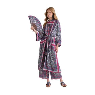 Maliparmi Maliparmi, Femme, Robes, Bleu, Taille: 42 FR Sunset Paisley Dress