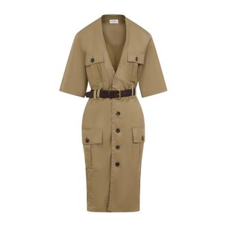 Saint Laurent Kurzes Kleid - - Dresses - Damen - Beige - 3XS