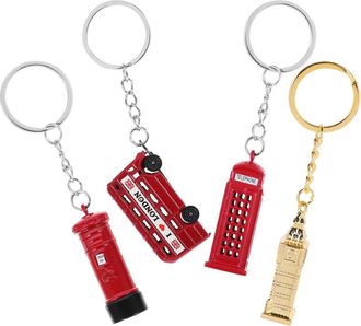 Valiclud 16 STK Souvenirs Schlüsselanhänger Union-Jack-Schlüsselanhänger und Souvenirs aus Großbritannien Auto Bus London Set Souvenir London