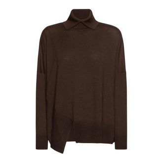 Elena Miro Maglia Dolcevita - Femme - Pulls - Brun - Taille: 40 FR