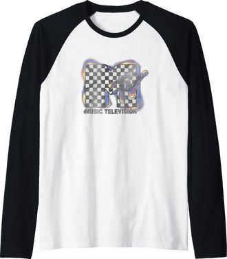 Giesswein Music Television Burnt Checker Logo Raglan