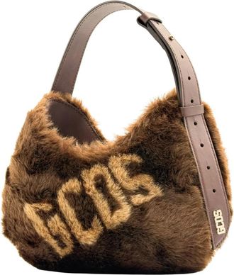 GCDS Gcds, Femme, Sacs, Brun, Taille: ONE Size Borsa morbida effetto peluche