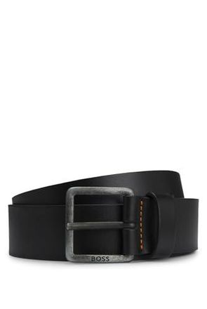 BOSS Hommes Jeeko Sz40 Ceinture en cuir avec boucle logot&eacute;e