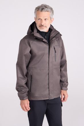Mountain Warehouse Bracken Extreme Jacke, wasserfest 3 in 1 f&uuml;r Herren (Mittelgrau)