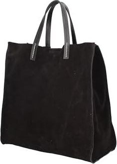 Gave Lux Sac &agrave; bandouli&egrave;re en cuir v&eacute;ritable pour femme Made in Italy 34,5 x 32 x 17 cm GLX228105723FBG, Noir, Taille unique