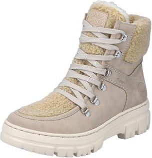 Rieker Femme Z7430 Bottes à Lacets, Beige, 39 EU