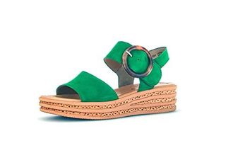 Gabor Sandales &agrave; plateforme pour femme, Vert 31, 38.5 EU