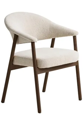 Ambia Home Armlehnstuhl, Sand, Textil, Eiche, massiv, 63x81x63 cm, Esszimmer, Stühle, Esszimmerstühle, Armlehnenstühle