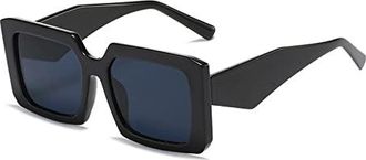 Generic Lunettes de soleil carrées à large monture tendance pour hommes et femmes lunettes de soleil pour vacances en plein air lunettes de soleil de plage (c