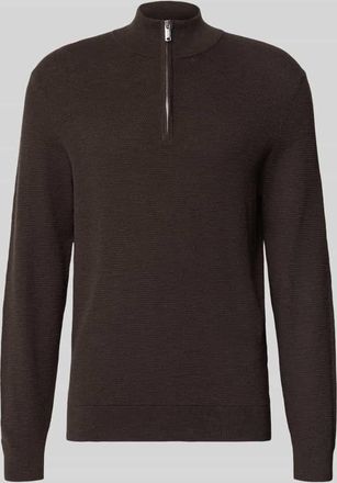 Profuomo Slim Fit Strickpullover aus Baumwoll-Mix