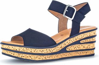 Gabor Damen Keilsandalen, Frauen Sandalen,Best Fitting,offene Schuhe,Strandschuhe,Keilsandaletten,Keilabsatz,Wedge-Heel,Atlantik,42.5 EU / 8.5 UK